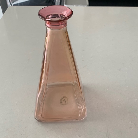 Cristallerie | Dining | Tall Red Gold Cristallerie Glass Pyramid Italy ...